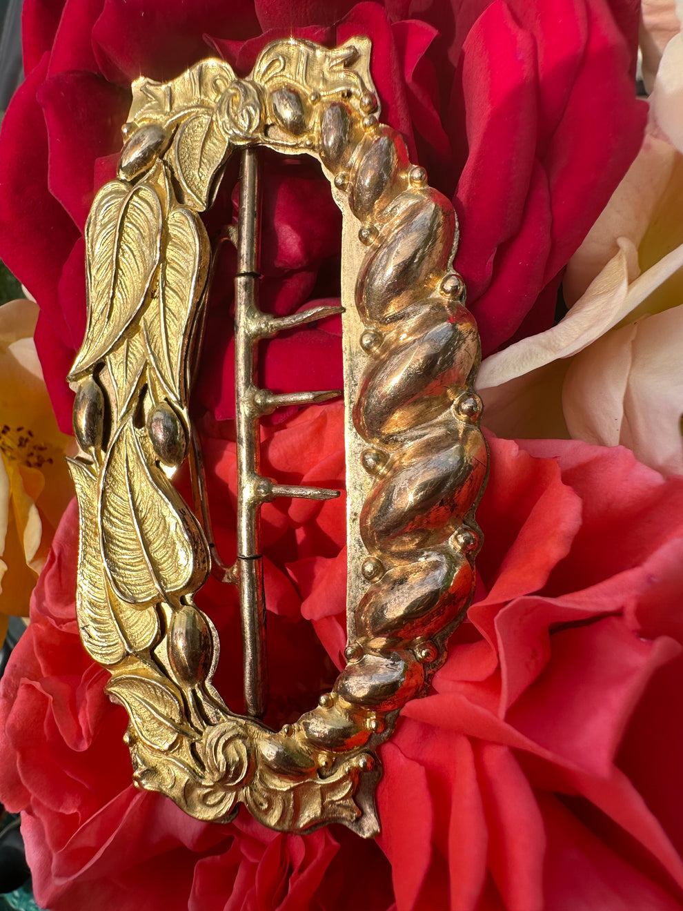 French Art Nouveau Gold-Filled Belt Buckle – Charmantiques