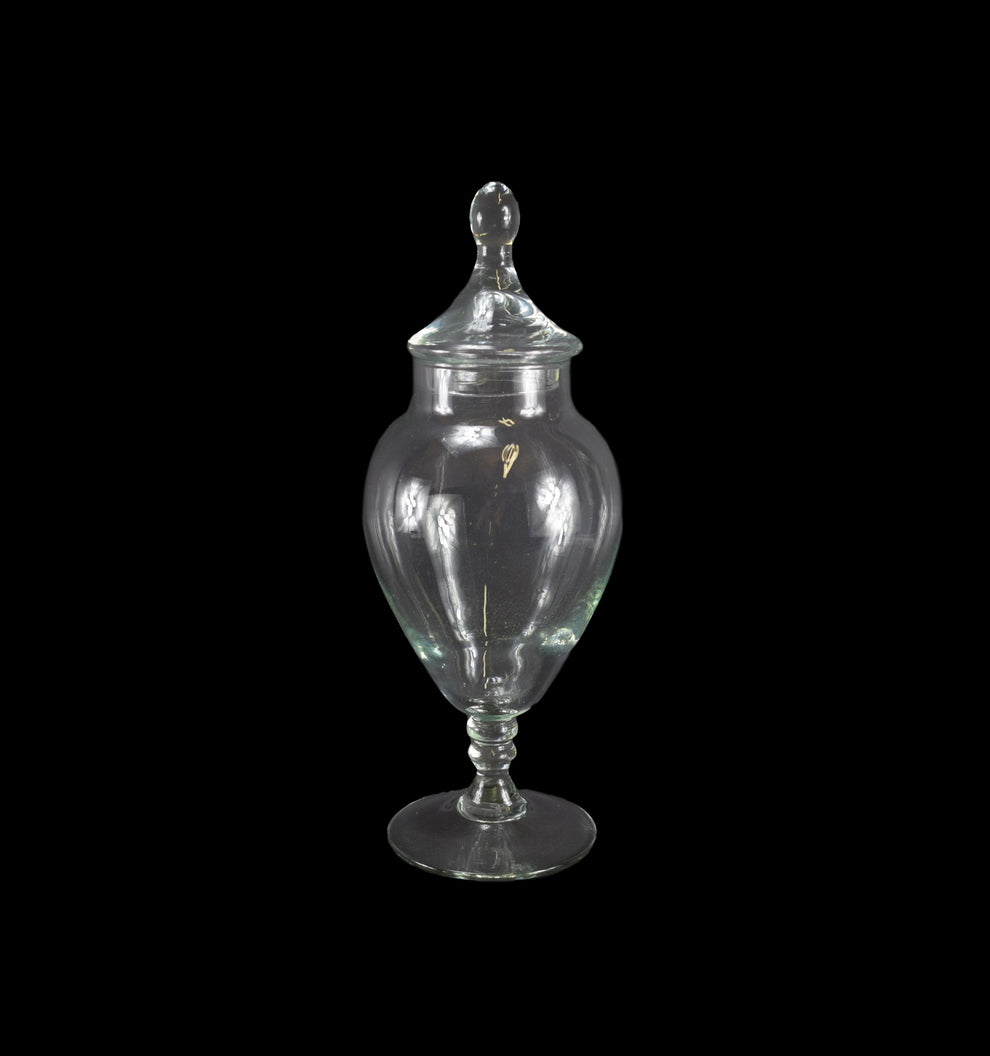 Antique French Hand Blown Glass Jar with Lid Apothecary Counter Display ...