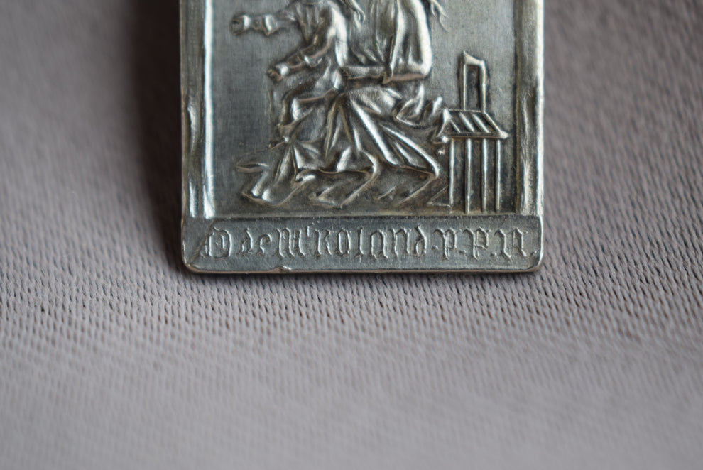 French Antique Gothic Our Lady Of Mont Roland Medal - Large Madonna and ...