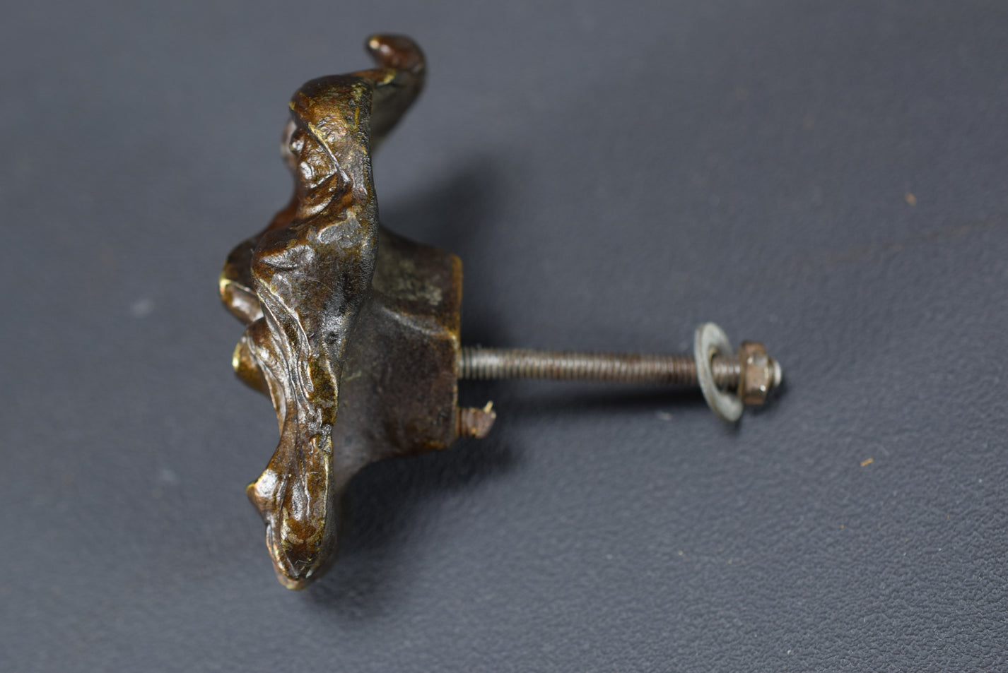 Vintage Bronze Green Man Face Knob Handle – Charmantiques